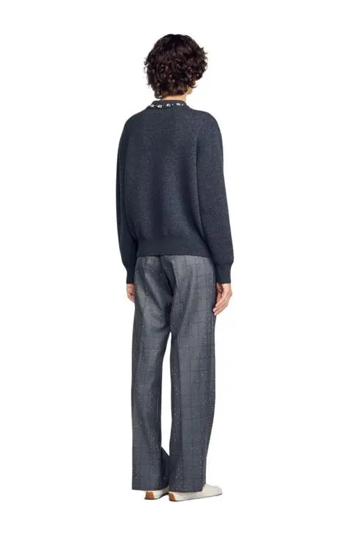 Sandro Jewellery Polo-neck Sweater