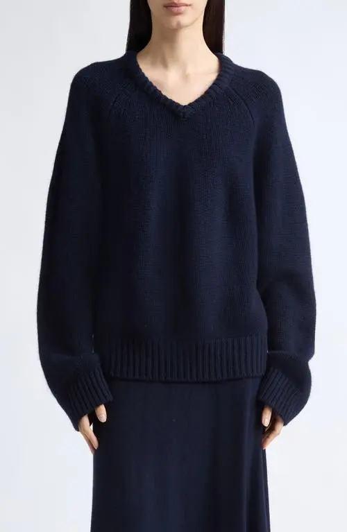 LISA YANG Oia Cashmere Sweater - Navy