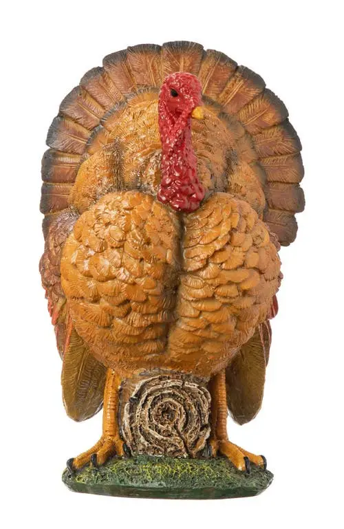 GLITZHOME Thanksgiving Resin Turkey Table Decor