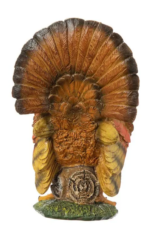 GLITZHOME Thanksgiving Resin Turkey Table Decor