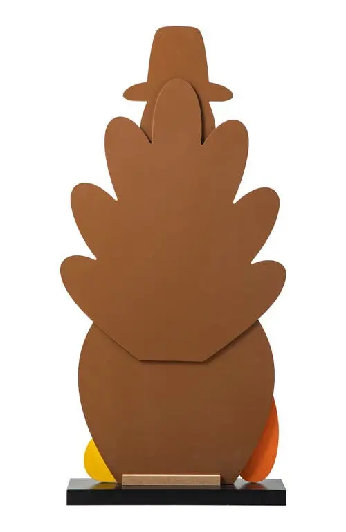 GLITZHOME 31"h Thanksgiving Wooden Turkey Porch Decor