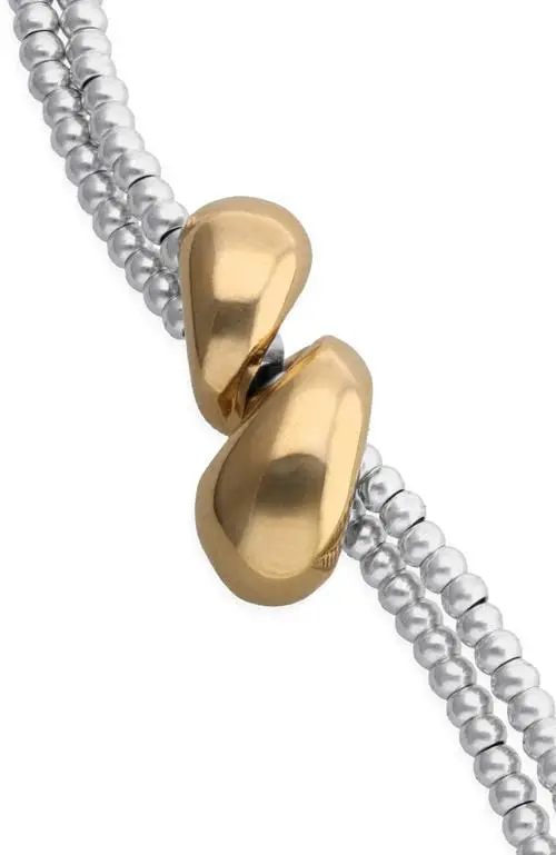 UNODE50 Silver-tone Bracelet With ‑tone Drop Accents