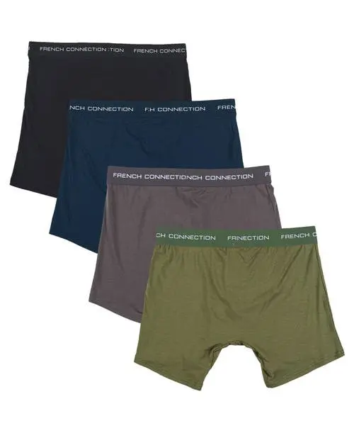 French Connection Cotton Modal Boxer Brief 4 Pack