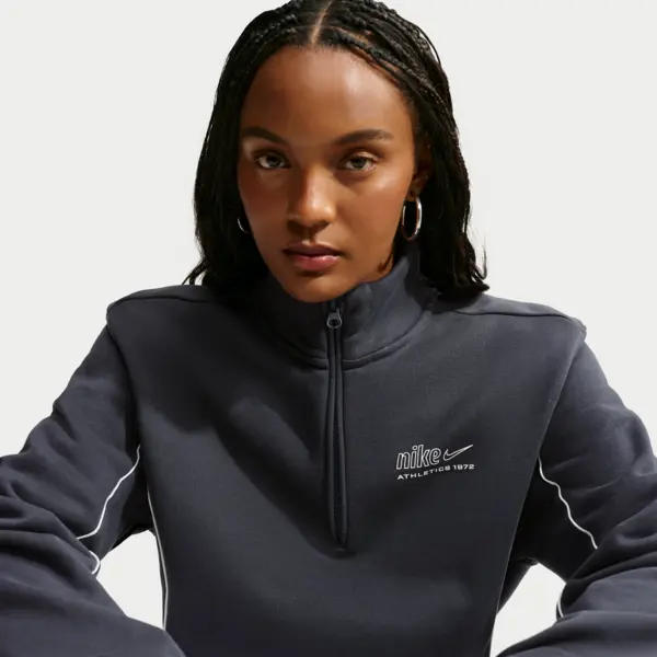 Nike Studio Fleece Medium Weight 1/4-zip Top