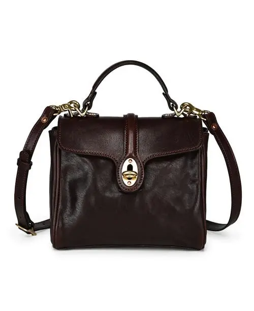 OLD TREND Laurel Heritage Genuine Leather Satchel - Brown