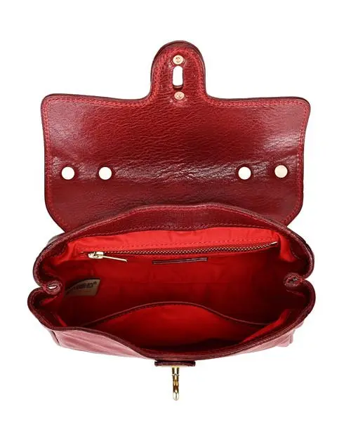 OLD TREND Laurel Heritage Genuine Leather Satchel - Red