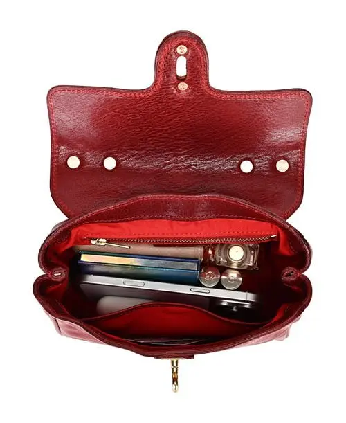 OLD TREND Laurel Heritage Genuine Leather Satchel - Red