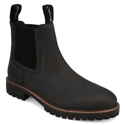 Wrangler Jaxon Round Toe Chelsea Boot - Black