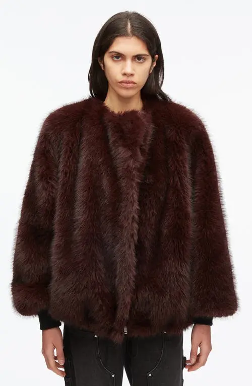 3.1 Phillip Lim Faux Fur Blouson Jacket - Espresso