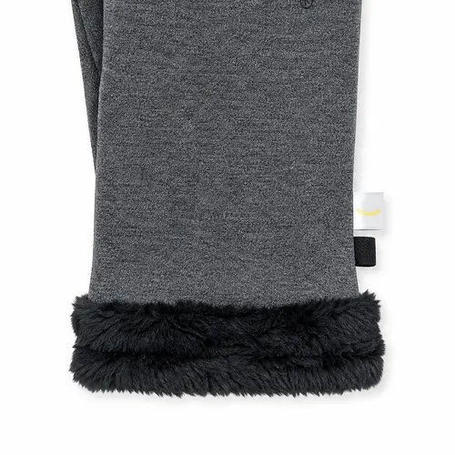 HOT PAWS Plush Lined Stretch Knit Athletic Glove - Heather Gray