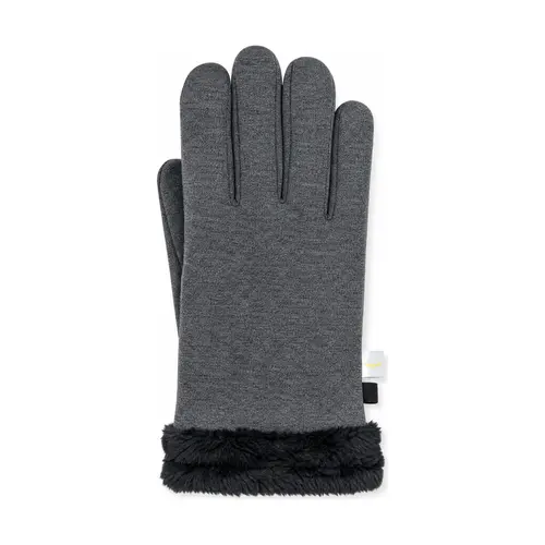 HOT PAWS Plush Lined Stretch Knit Athletic Glove - Heather Gray
