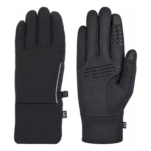 London Fog Plush Lined Stretch Knit Athletic Glove - Black