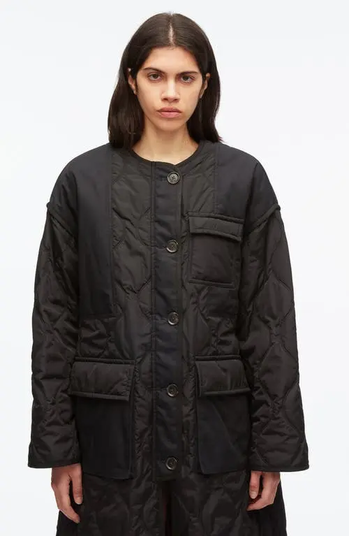 3.1 Phillip Lim Quilted Nylon Liner Coat - Black