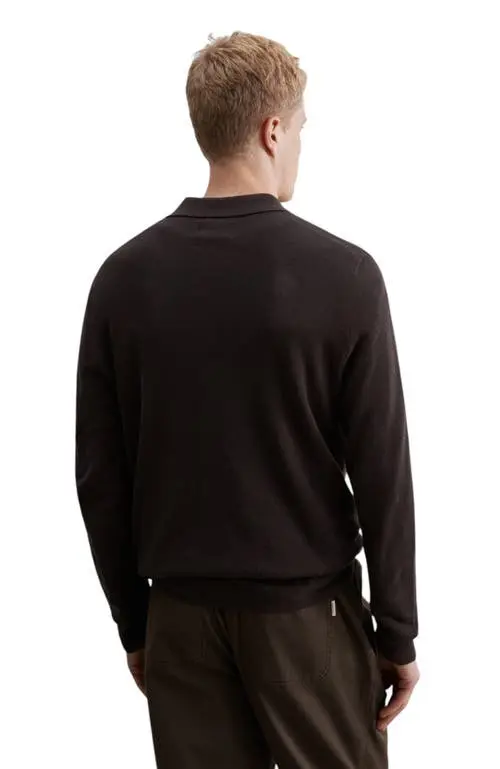 SCALPERS Polo Neck Tricot Sweater - Brown