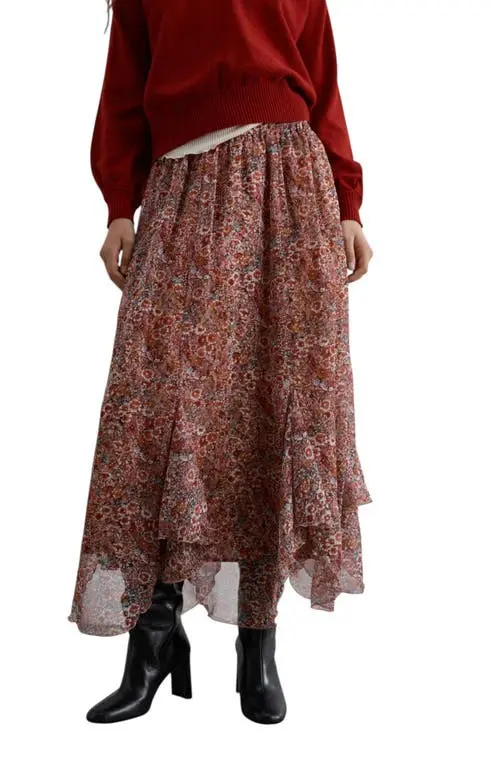 SCALPERS Mini Flower Print Skirt
