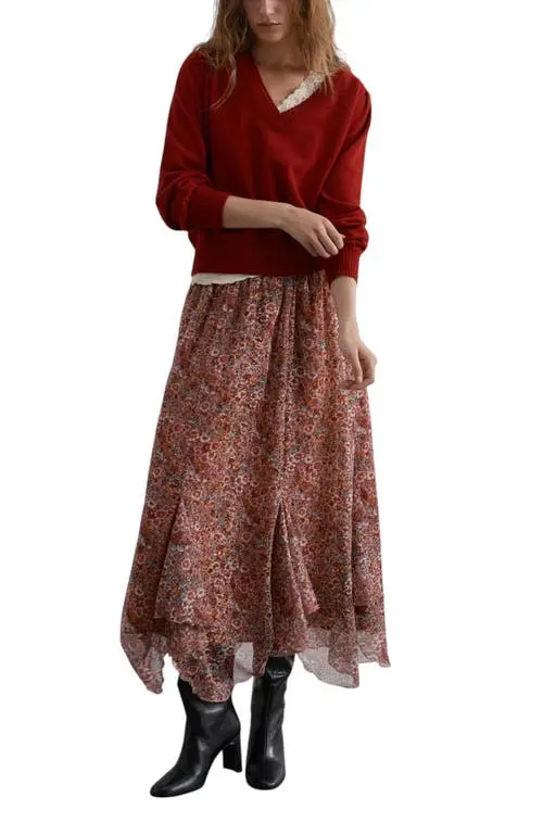 SCALPERS Mini Flower Print Skirt