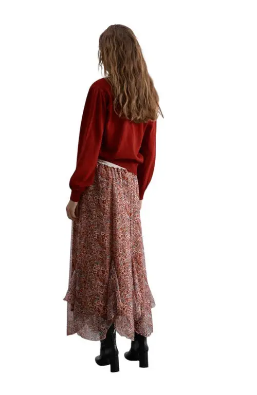 SCALPERS Mini Flower Print Skirt