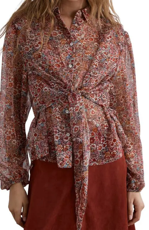 SCALPERS Mini Flower Print Shirt