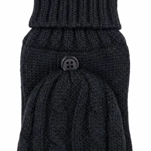 CANADA WEATHER GEAR Convertible Cable Knit Flip-top Mitten