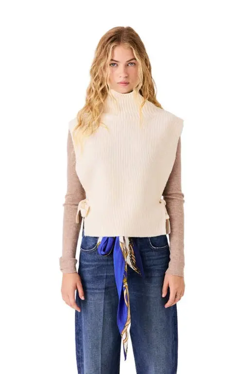 Maje Wool And Cashmere Collar - Ecru