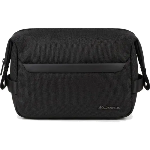 Ben Sherman Compact Travel Toiletry Bag - Black