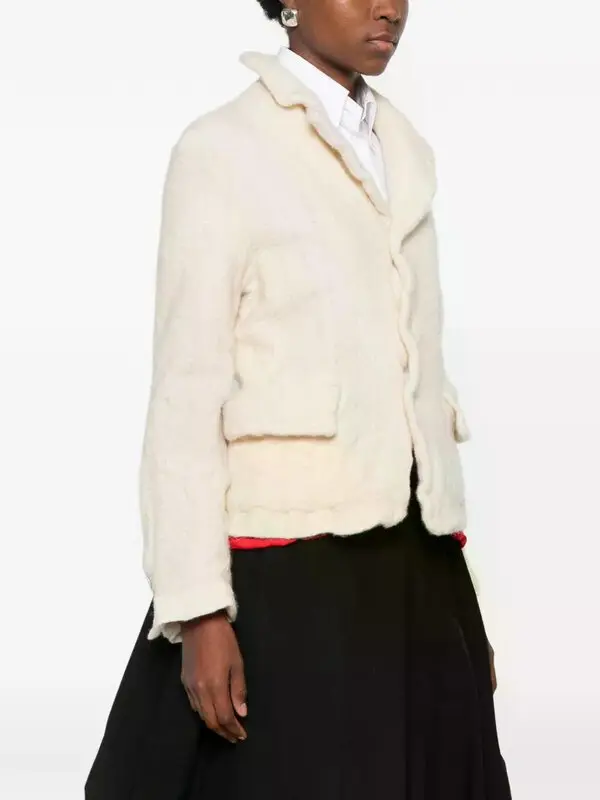 Comme Des Garçons Cable-knit Button-up Jacket