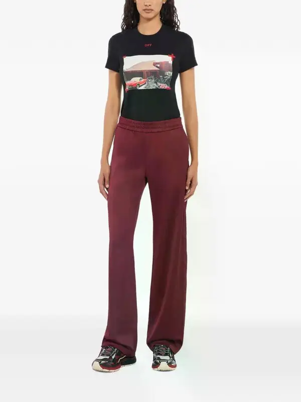 Off-White Diag Lace Satin Track Pants
