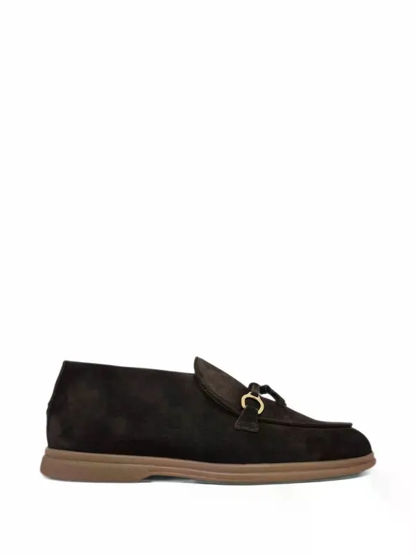 HENDERSON BARACCO Lizzy Horsebit Suede Loafers - Brown