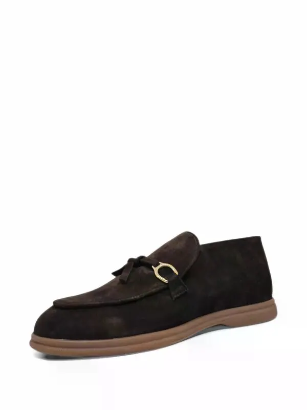 HENDERSON BARACCO Lizzy Horsebit Suede Loafers - Brown