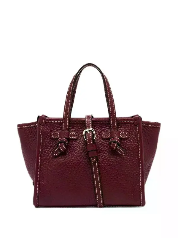GIANNI CHIARINI Small Miss Marcella Hiking Leather Tote Bag - Red