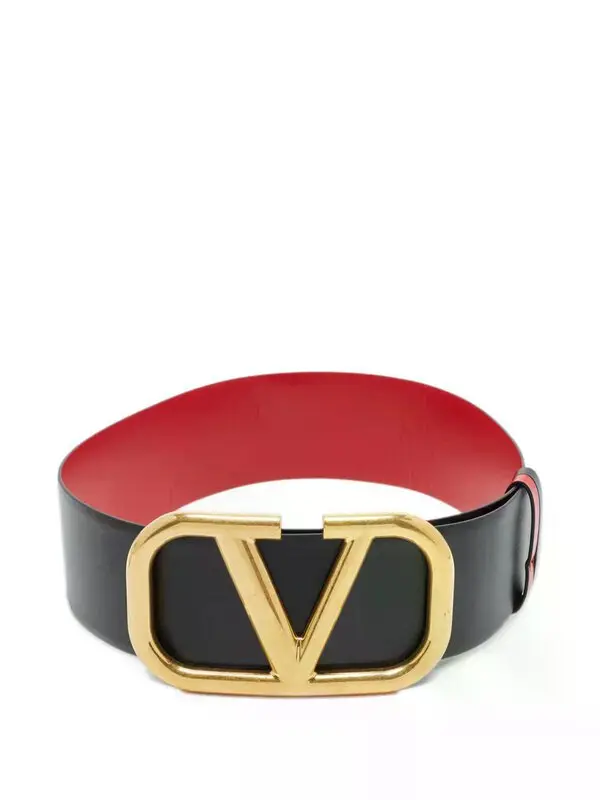 Valentino Garavani Vlogo Reversible Belt - Black