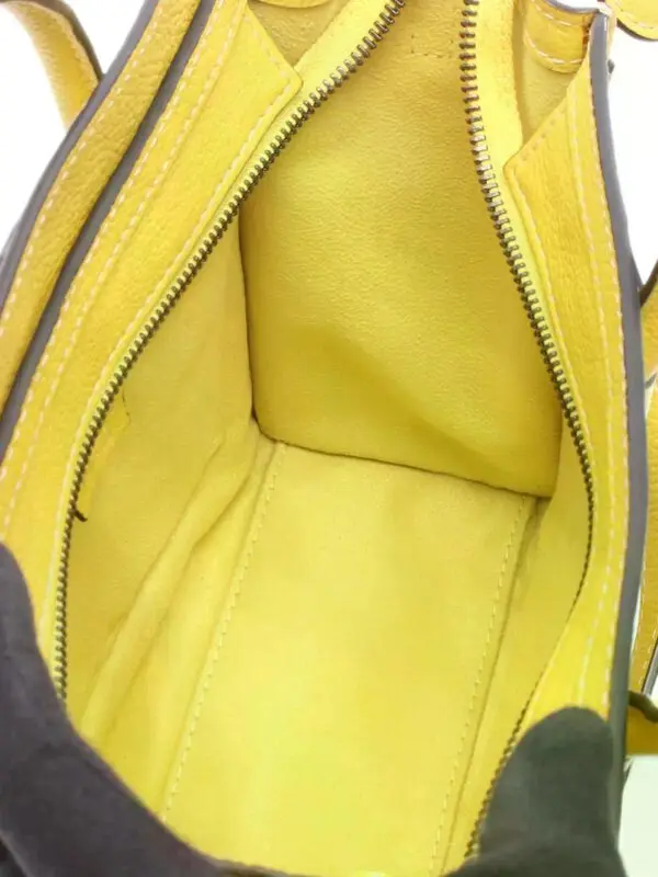 Celine 2000s Nano Luggage Tote Bag - Yellow