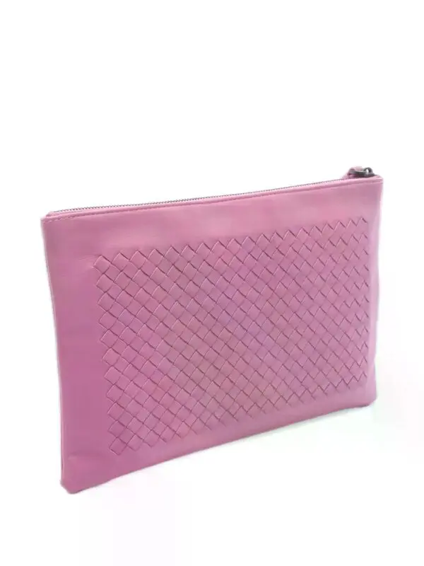 Bottega Veneta 2010s Intrecciato Leather Clutch Bag