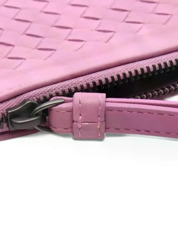 Bottega Veneta 2010s Intrecciato Leather Clutch Bag