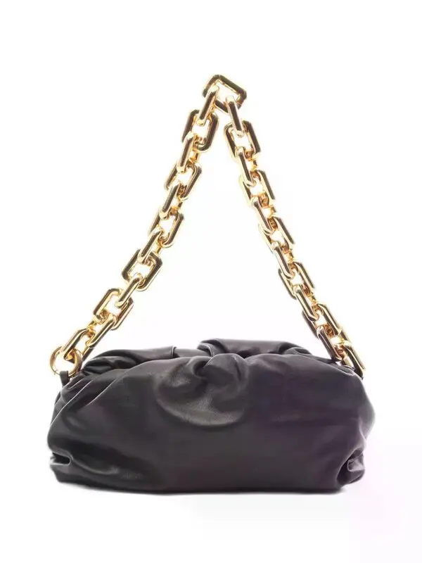 Bottega Veneta 2010s Chain Pouch Shoulder Bag - Black