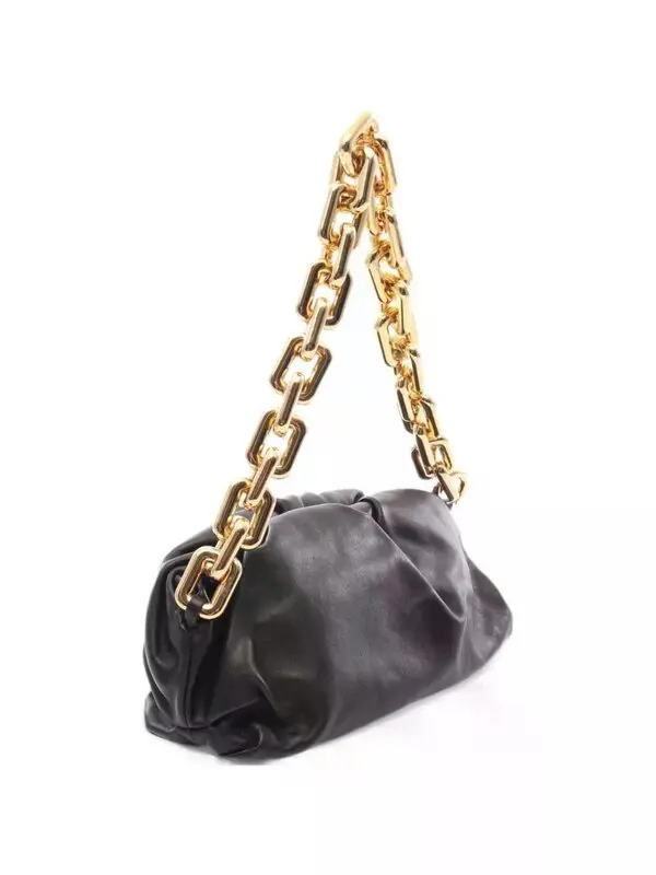 Bottega Veneta 2010s Chain Pouch Shoulder Bag - Black