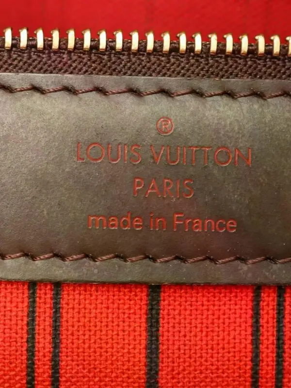 LOUIS VUITTON 2008 Mm Neverfull Damier Ebene Tote Bag