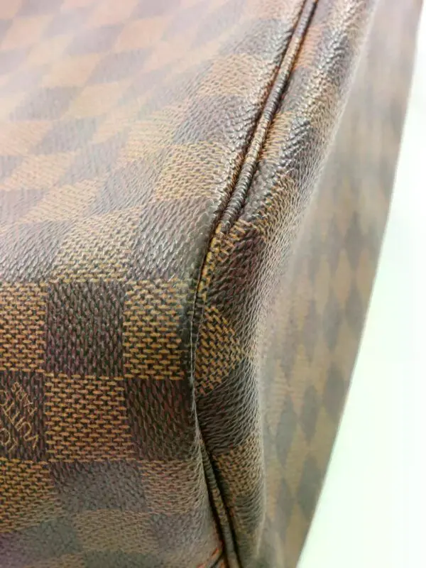 LOUIS VUITTON 2008 Mm Neverfull Damier Ebene Tote Bag - Brown