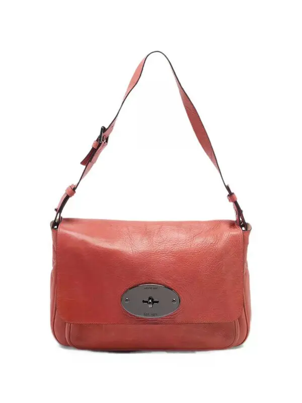 Mulberry Crinkled-finish Turn-lock Shoulder Bag - Pink