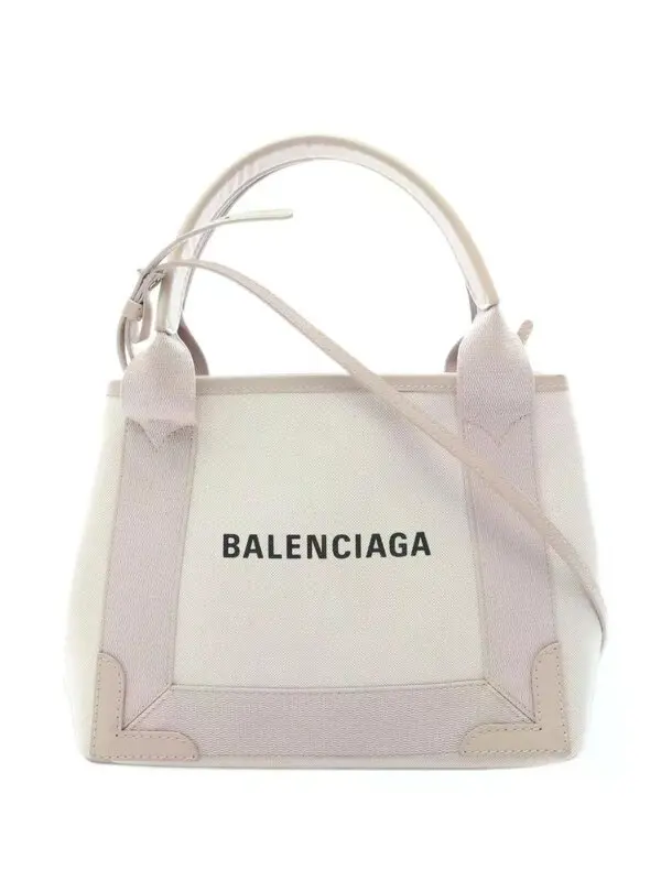 Balenciaga 2000s Xs Navy Hippopotamus 2way Tote Bag - Neutrals