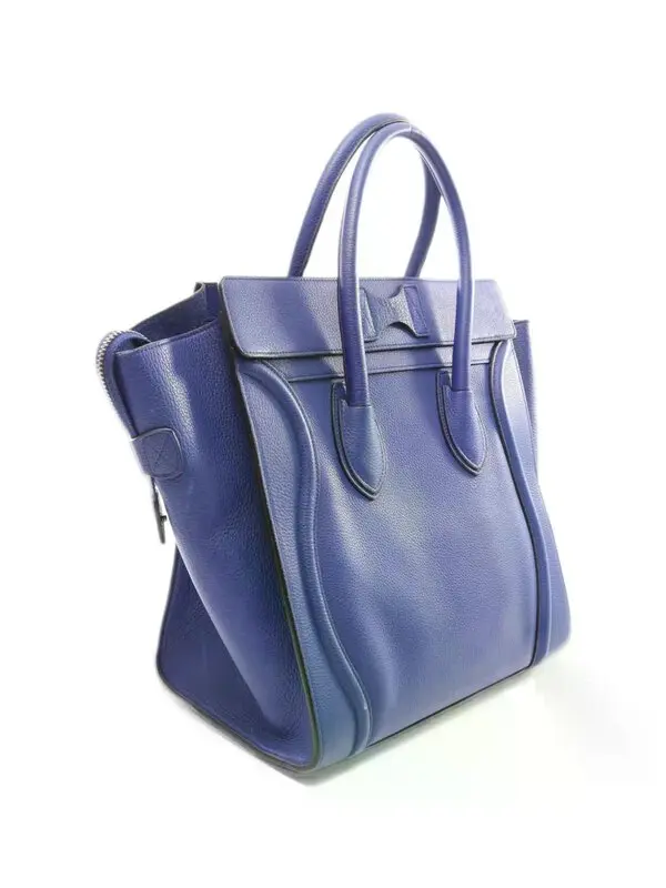 Celine 2000s Mini Luggage Tote Bag - Blue