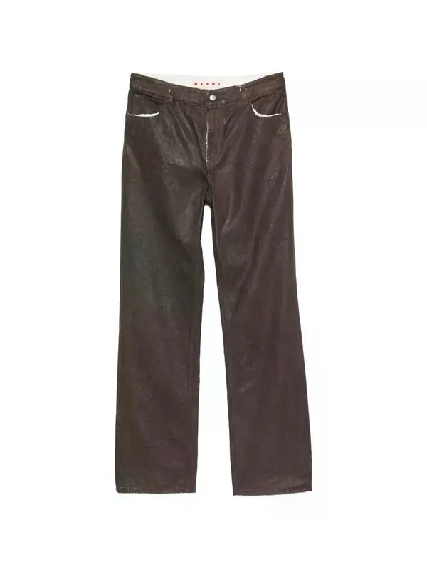 Marni Coated Jeans - Brown
