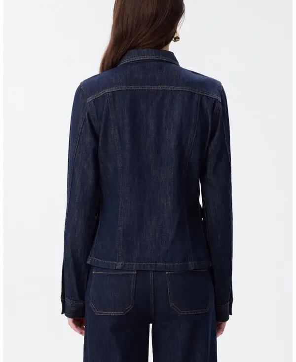 BAYEAS Button Front Denim Jacket With Four Pockets In Wash