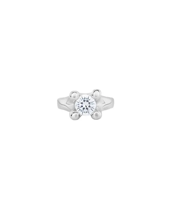 UNODE50 Sterling -plated Ring With White Cubic Zirconia