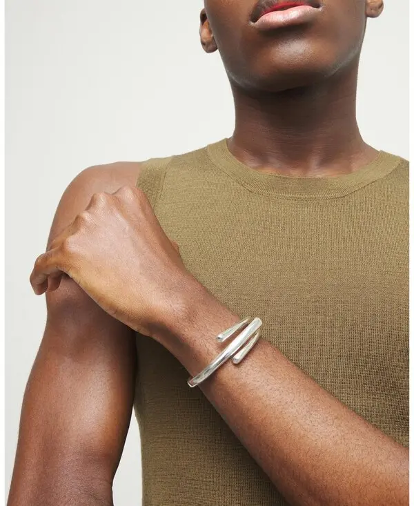 UNODE50 Sterling Plated Bracelet In The Shape Of Three Tubes