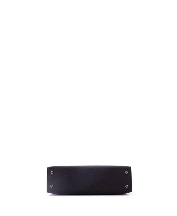 Hermès Kelly 20 Handbag Black Epsom With Palladium Hardware