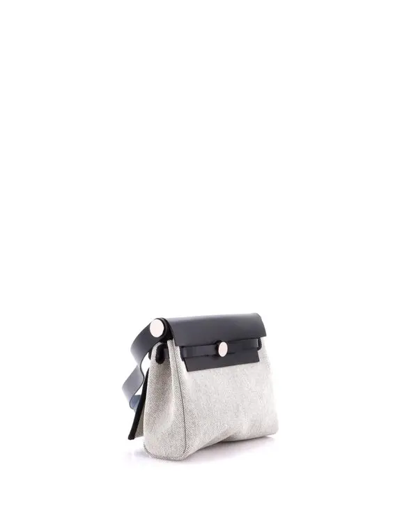 Hermès 20 Herbag Zip Toile And Leather
