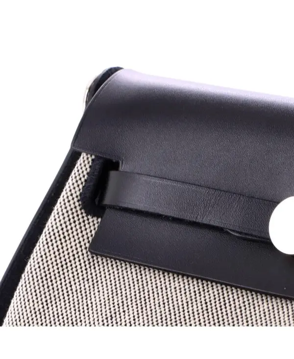 Hermès 20 Herbag Zip Toile And Leather