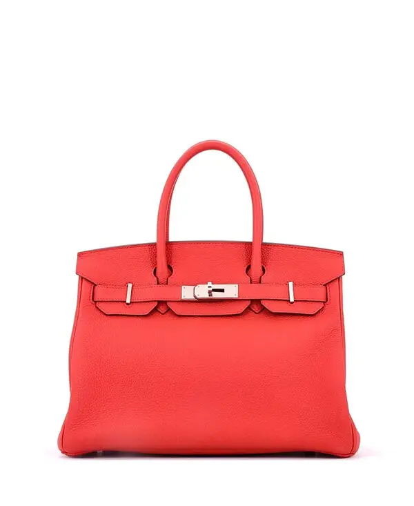 Hermès Birkin 30 Handbag Red Togo With Palladium Hardware