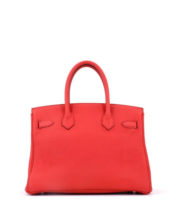 Hermès Birkin 30 Handbag Red Togo With Palladium Hardware